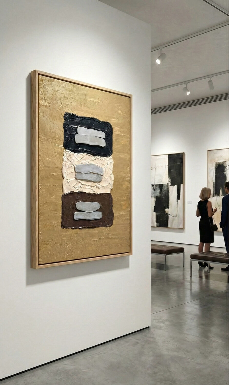 Silver Memory- Peinture sur toile texturée contemporain | Selency