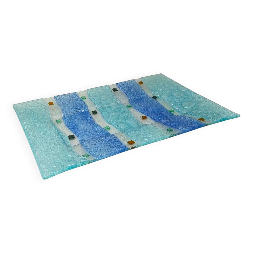 Plateau en verre de Murano par Albatros, Italie années 1970 | Selency