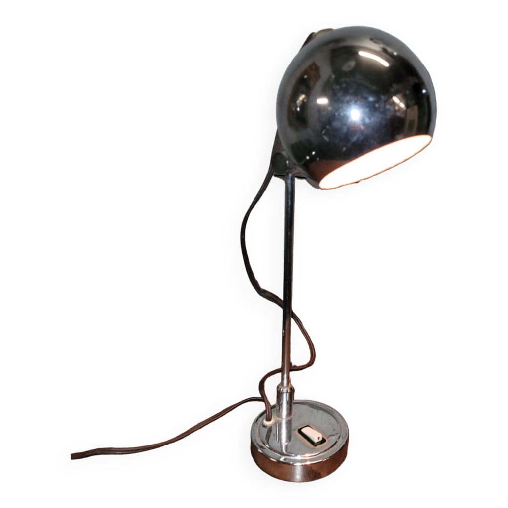 Lampe à poser en métal chromé des années 70 | Selency
