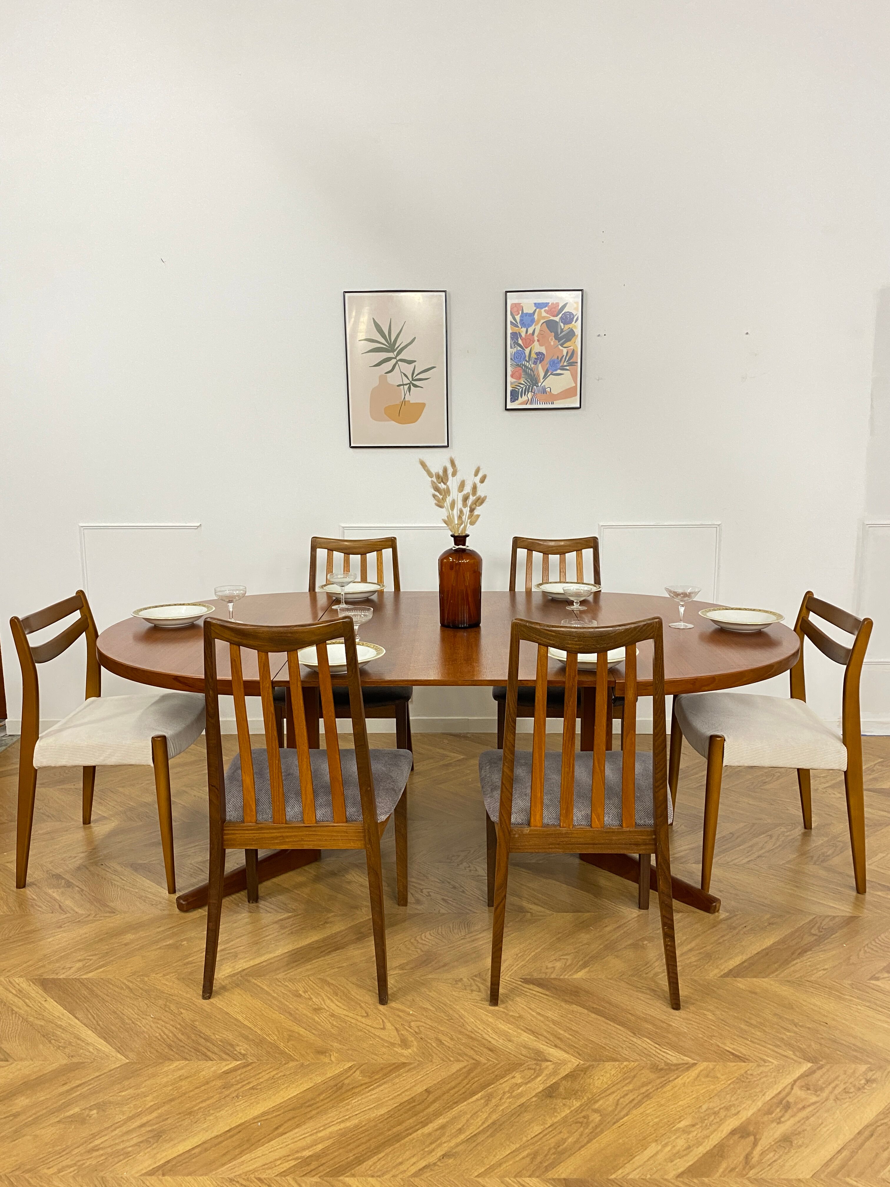Table ronde scandinave avec rallonge | Selency