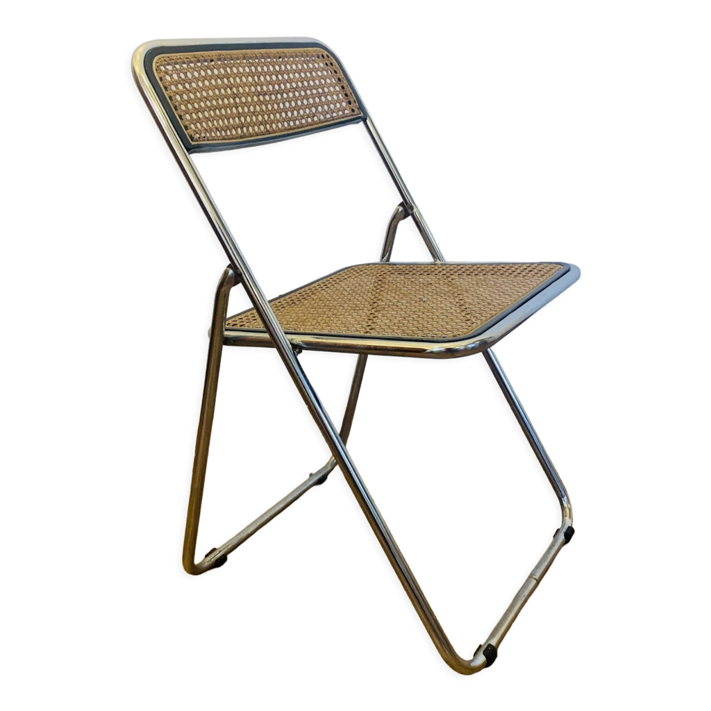 Chaise pliante cannée | Selency