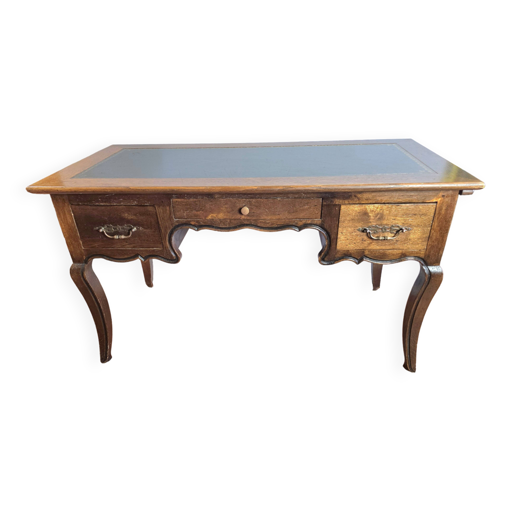 Ancien bureau style Louis XV en chêne massif | Selency
