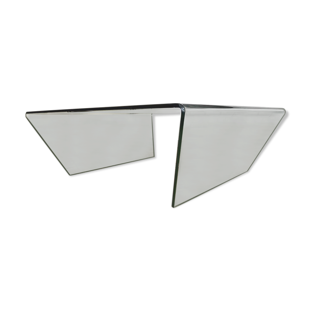 Table basse en verre forme trapézoïdale | Selency