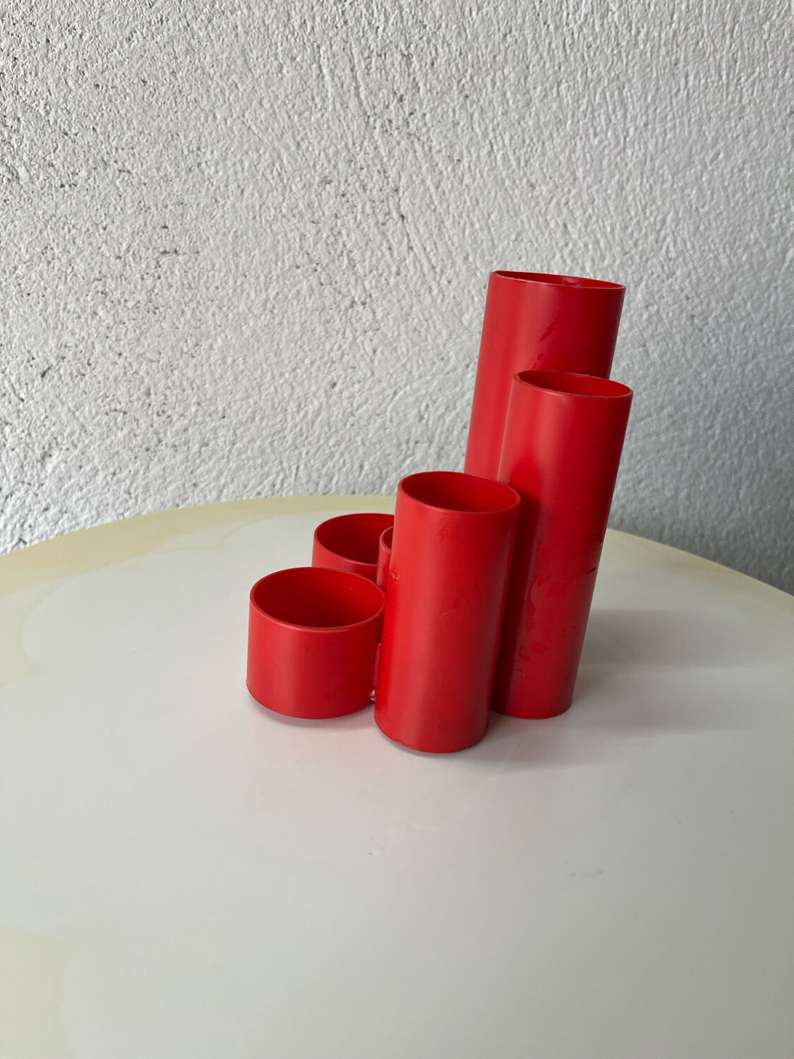 Organiseur de bureau Penrex Swiss vintage en plastique rouge années 70 ...