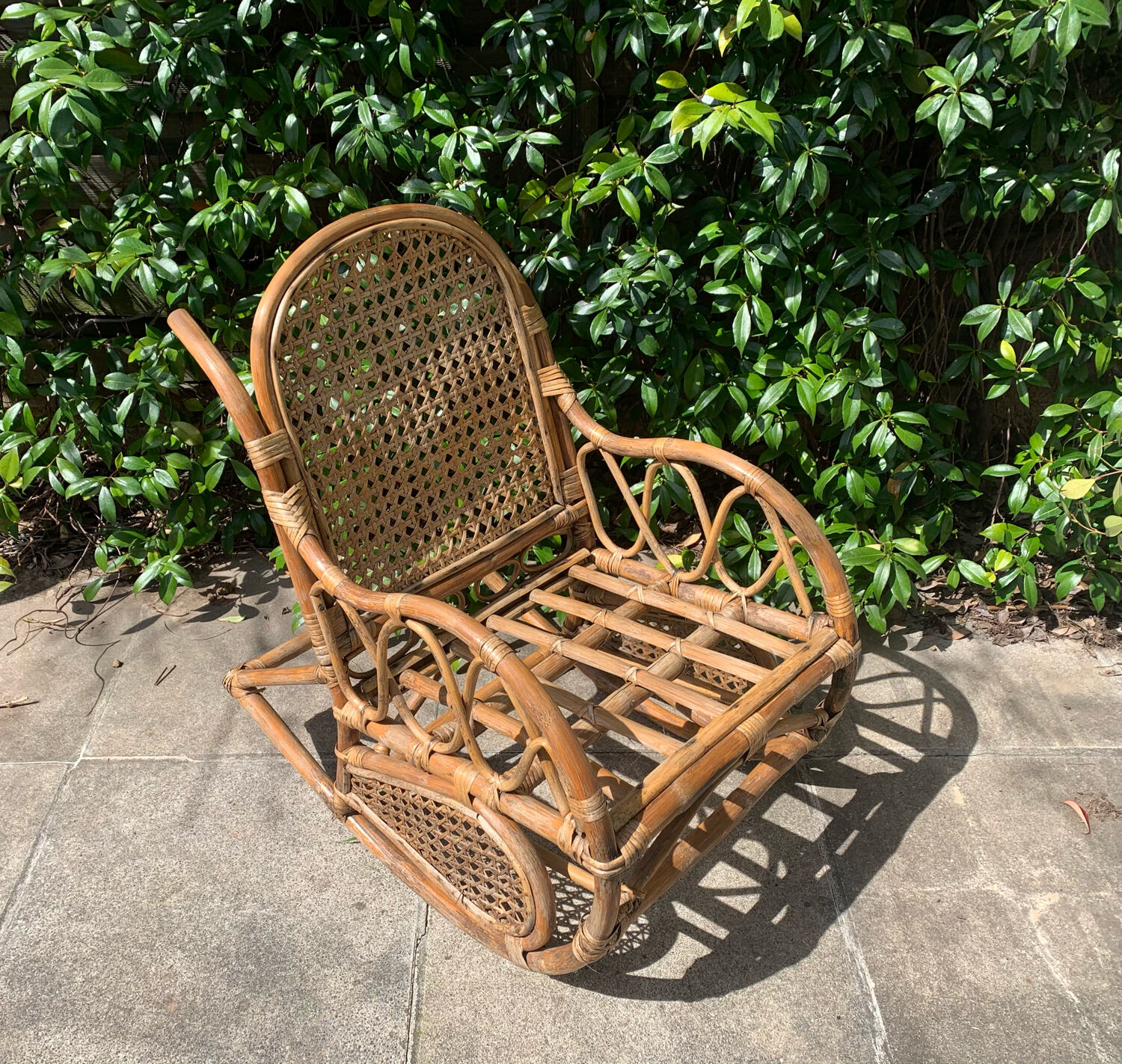 Rocking-chair rotin cannage | Selency