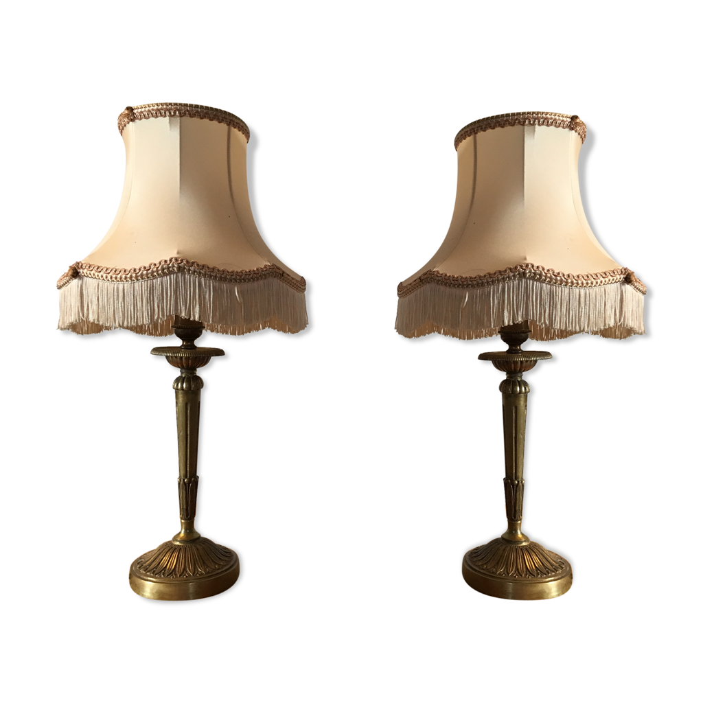 Paire de lampes en bronze à poser | Selency