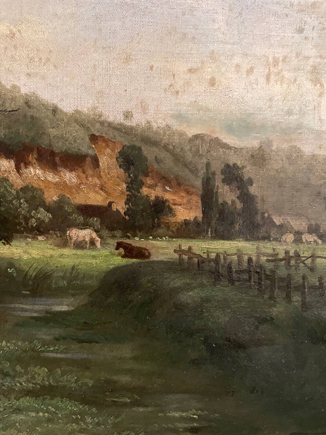 Old animated landscape painting from the 19th century | Selency
