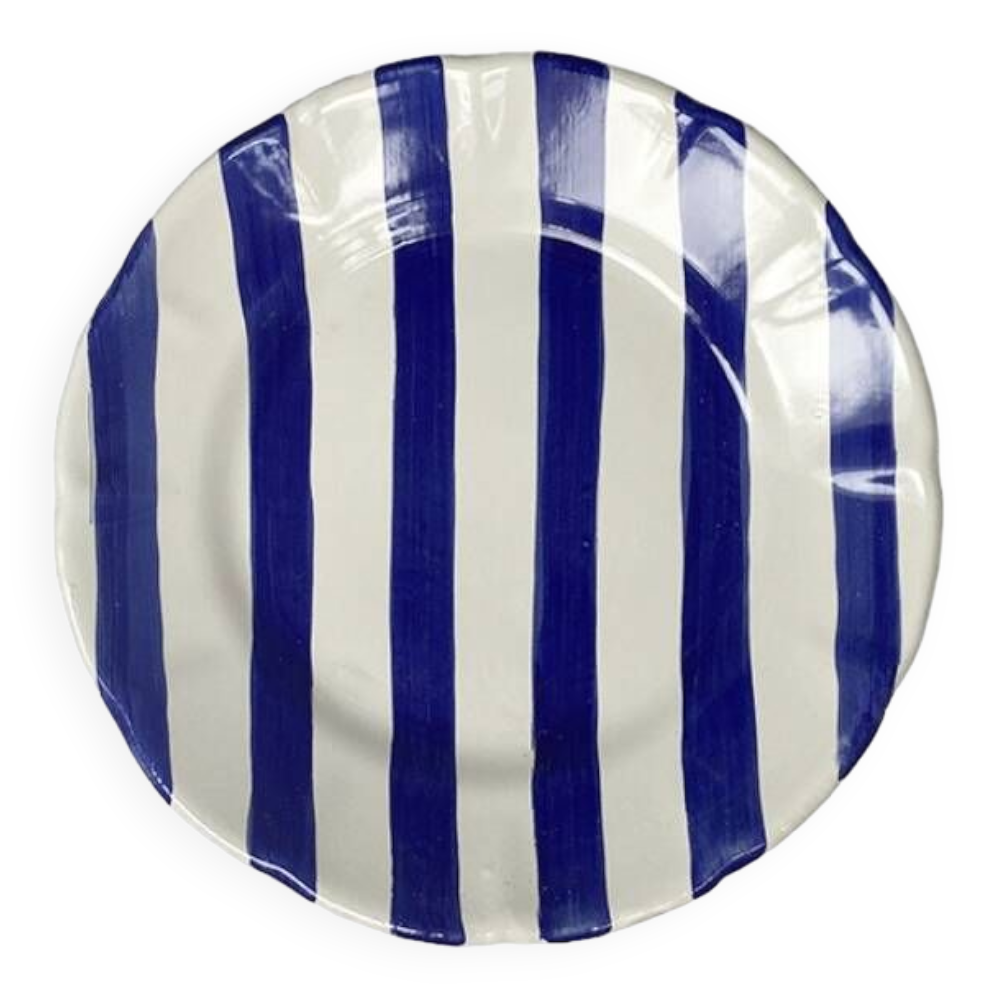 Assiette rayure bleu 25cm | Selency