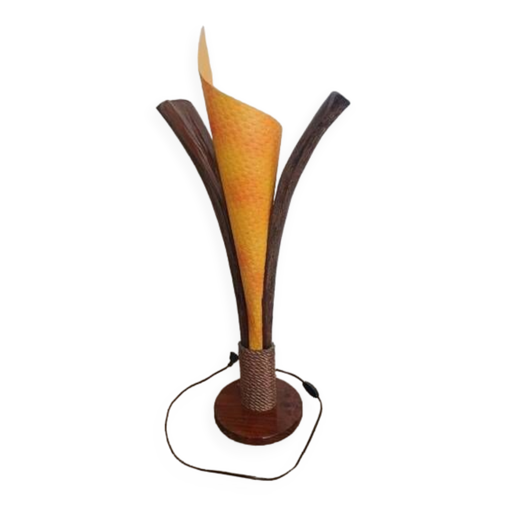 Lampe à poser, 1980. Modèle flamme, France | Selency