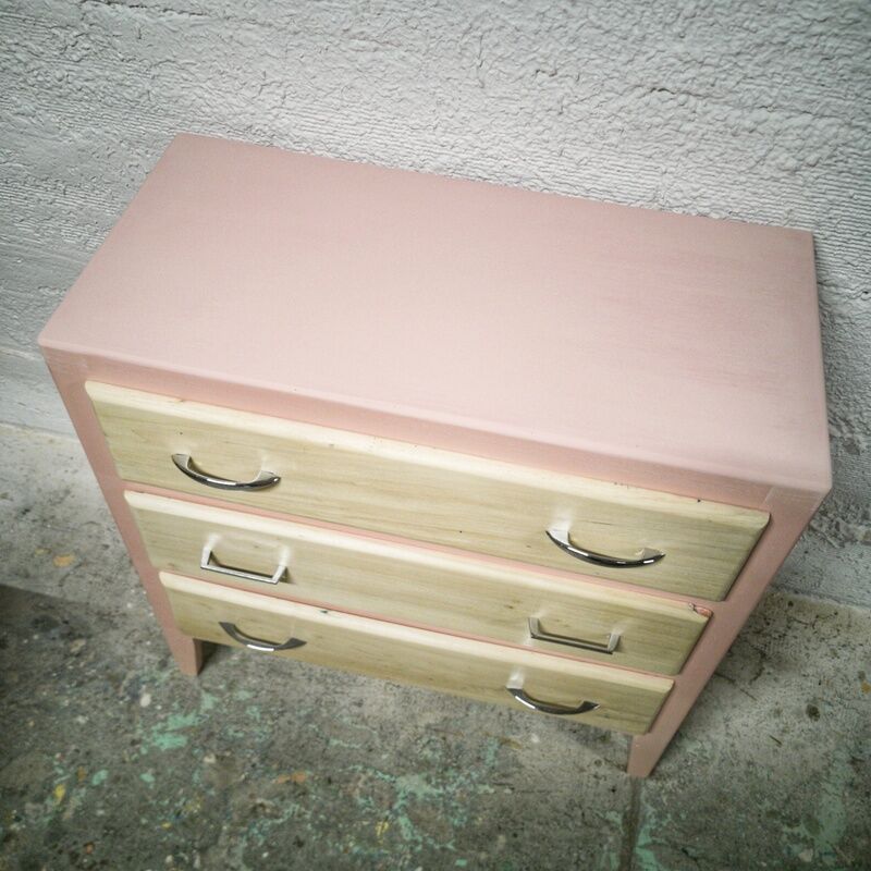 Commode vintage bois et rose | Selency