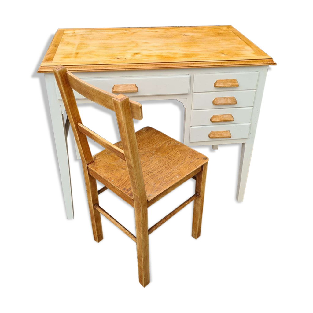 Bureau d'écolier et sa chaise | Selency