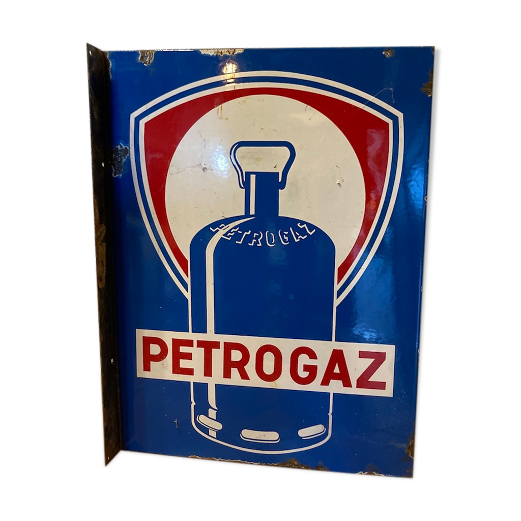 Plaque émaillée "petrogaz" 45x60cm 1950 | Selency