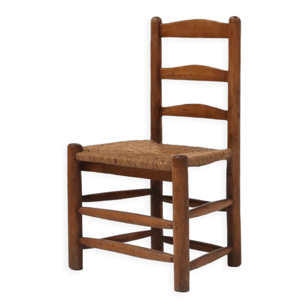 Chaise rustique Wabi-Sabi 1850 | Selency