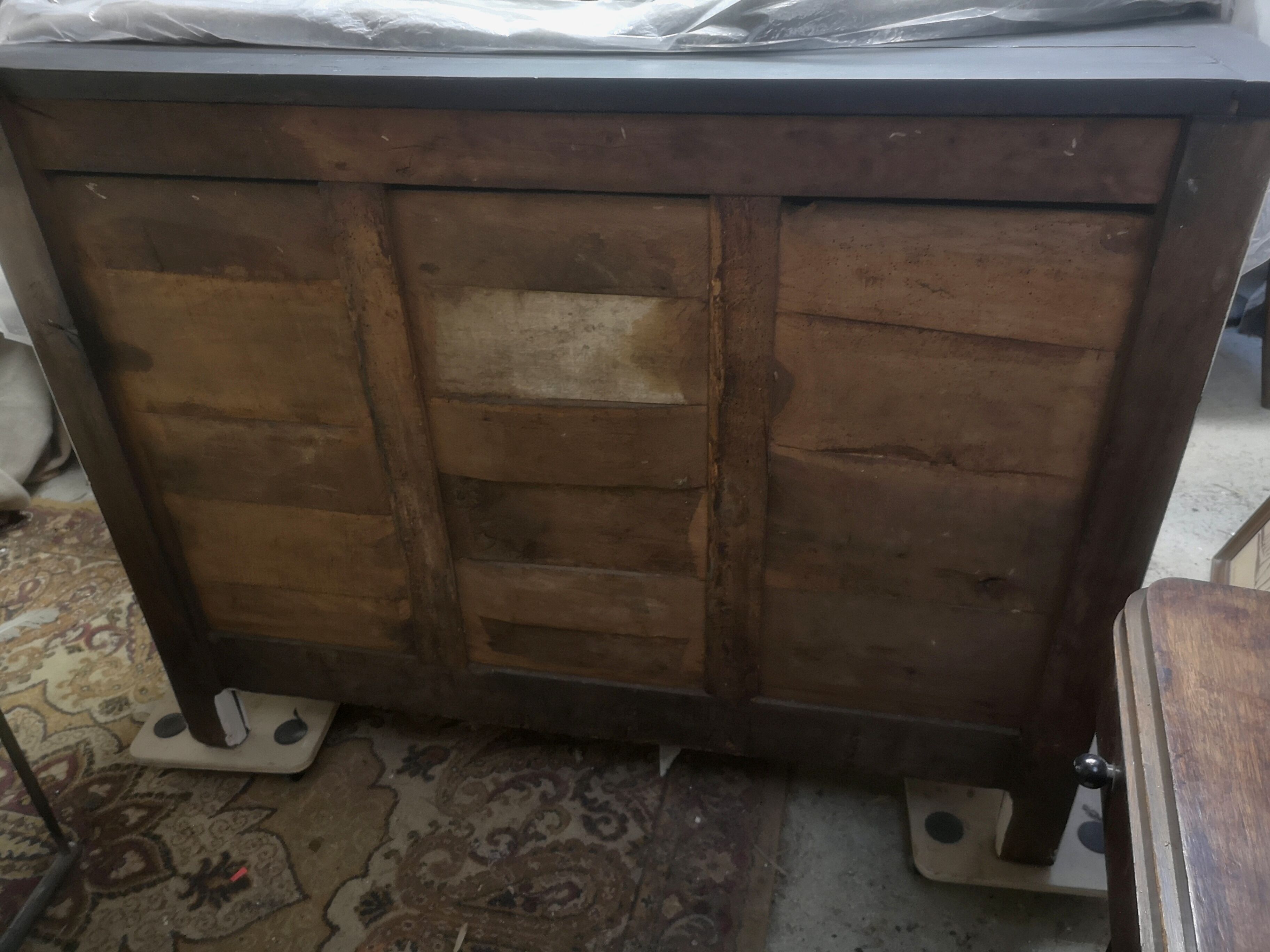 Buffet patine chêne XIX ème shabby chic gustavien loft | Selency