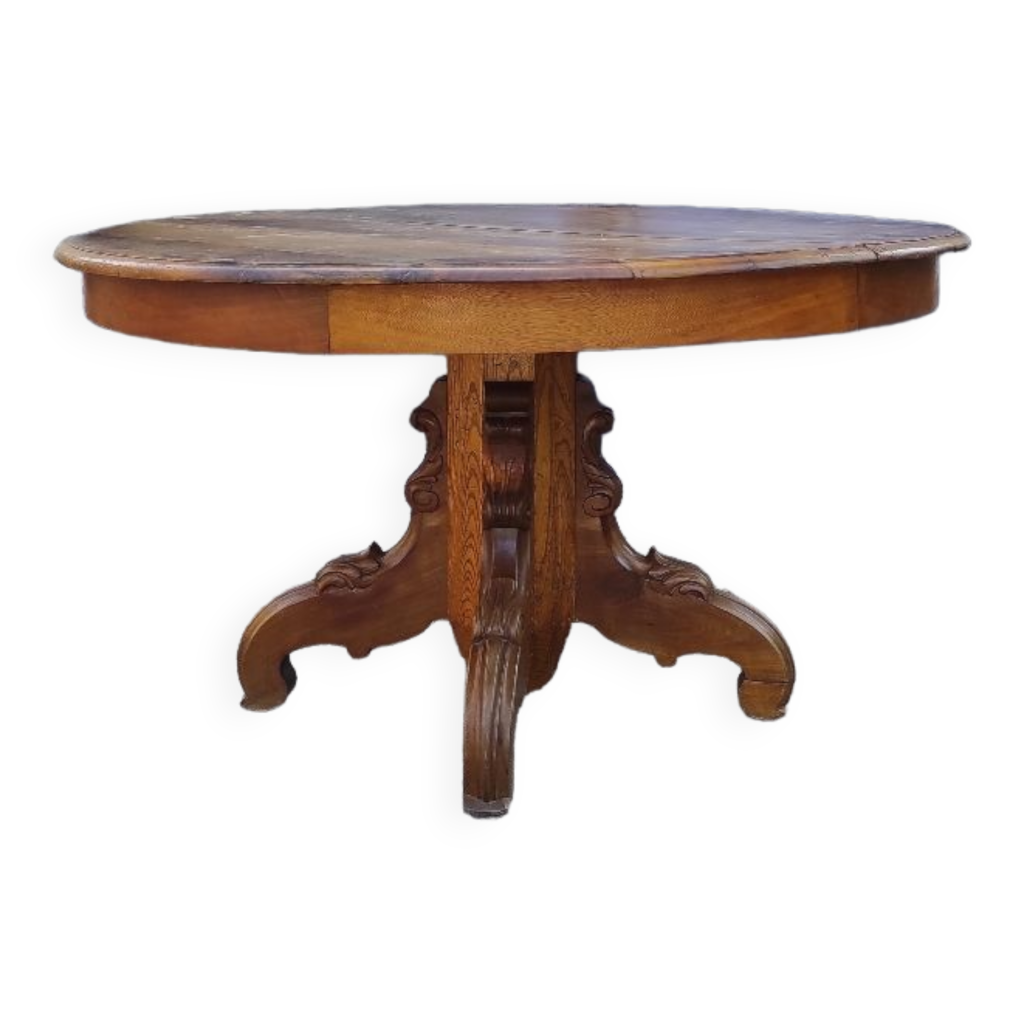 Table ronde a rallonges | Selency