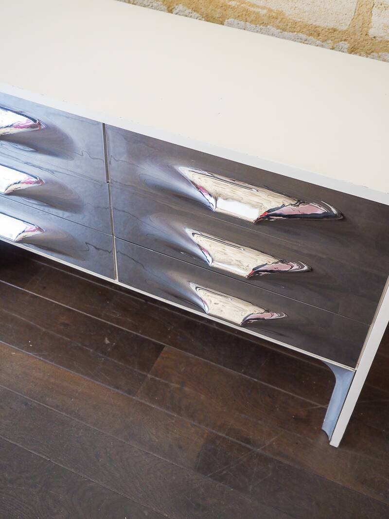 Commode DF-2000 de Raymond Loewy – chromée – Design Space Age age | Selency