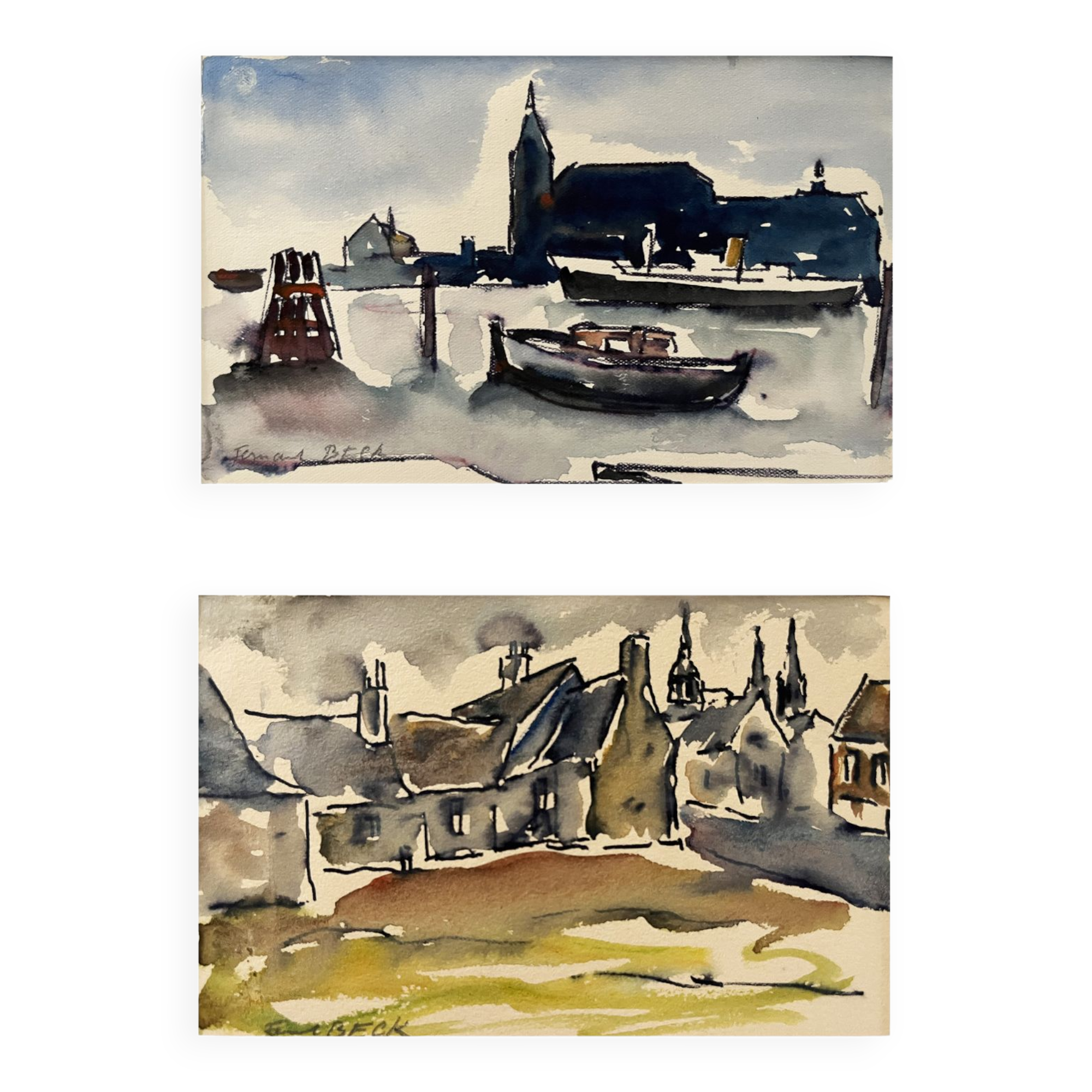 Paul Beck watercolors | Selency