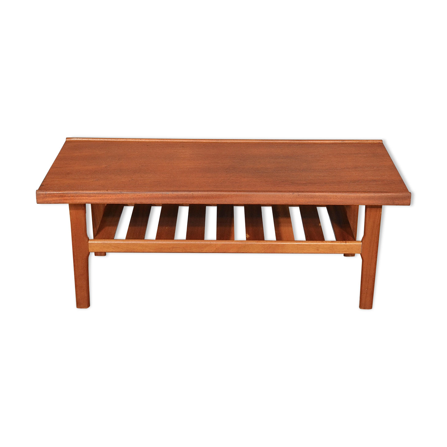 Vintage midcentury "Myer" teak slatted coffee table | Selency