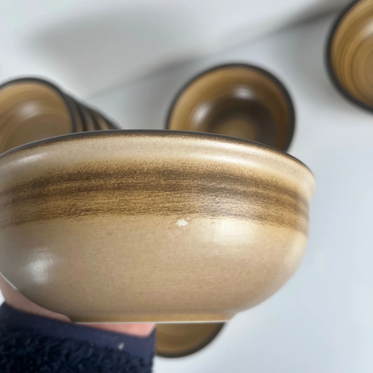 Set de 9 bols Salins en grès, tons marrons | Selency