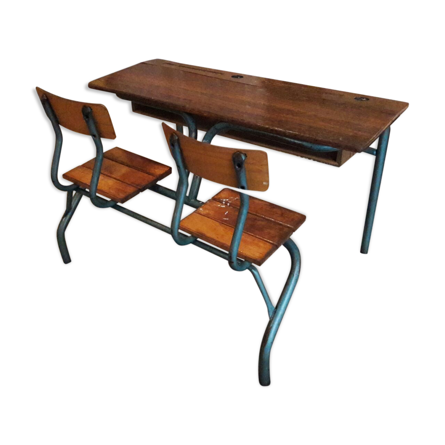Bureau d'écolier ancien double | Selency