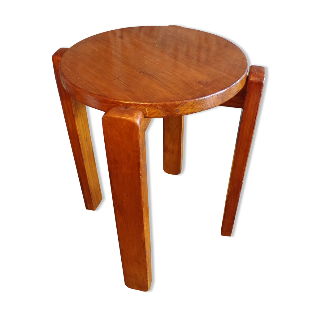 Tabouret en pin 1980 | Selency