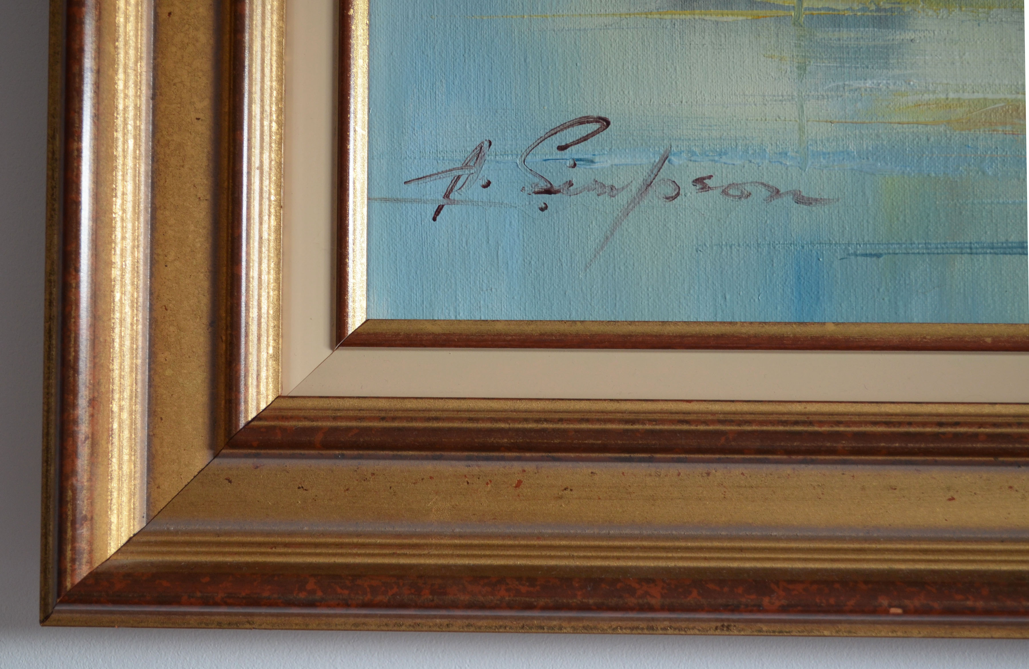 Huile sur toile d'Alan Simpson | Selency