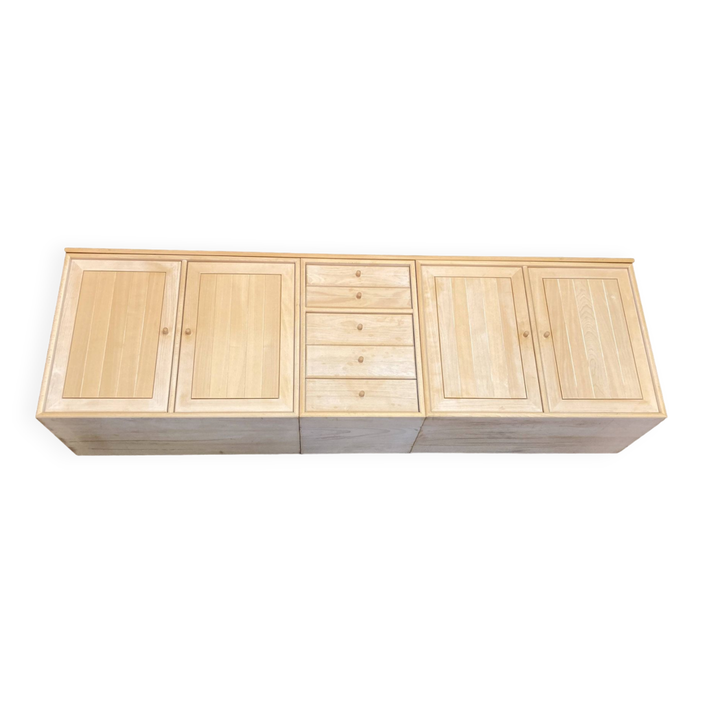 Enfilade modulable hêtre massif "Ditlev Karsten" design scandinave ...