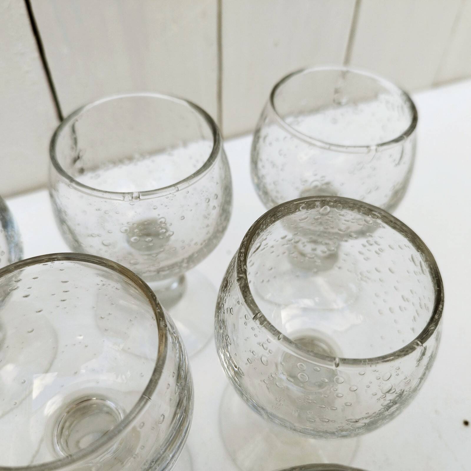 Verres à porto verre soufflé verrerie Biot vintage N°2 | Selency