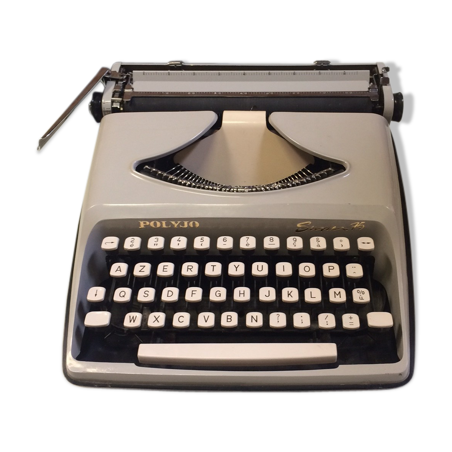 Machine à écrire vintage Polyjo Super 75 - années 70 | Selency