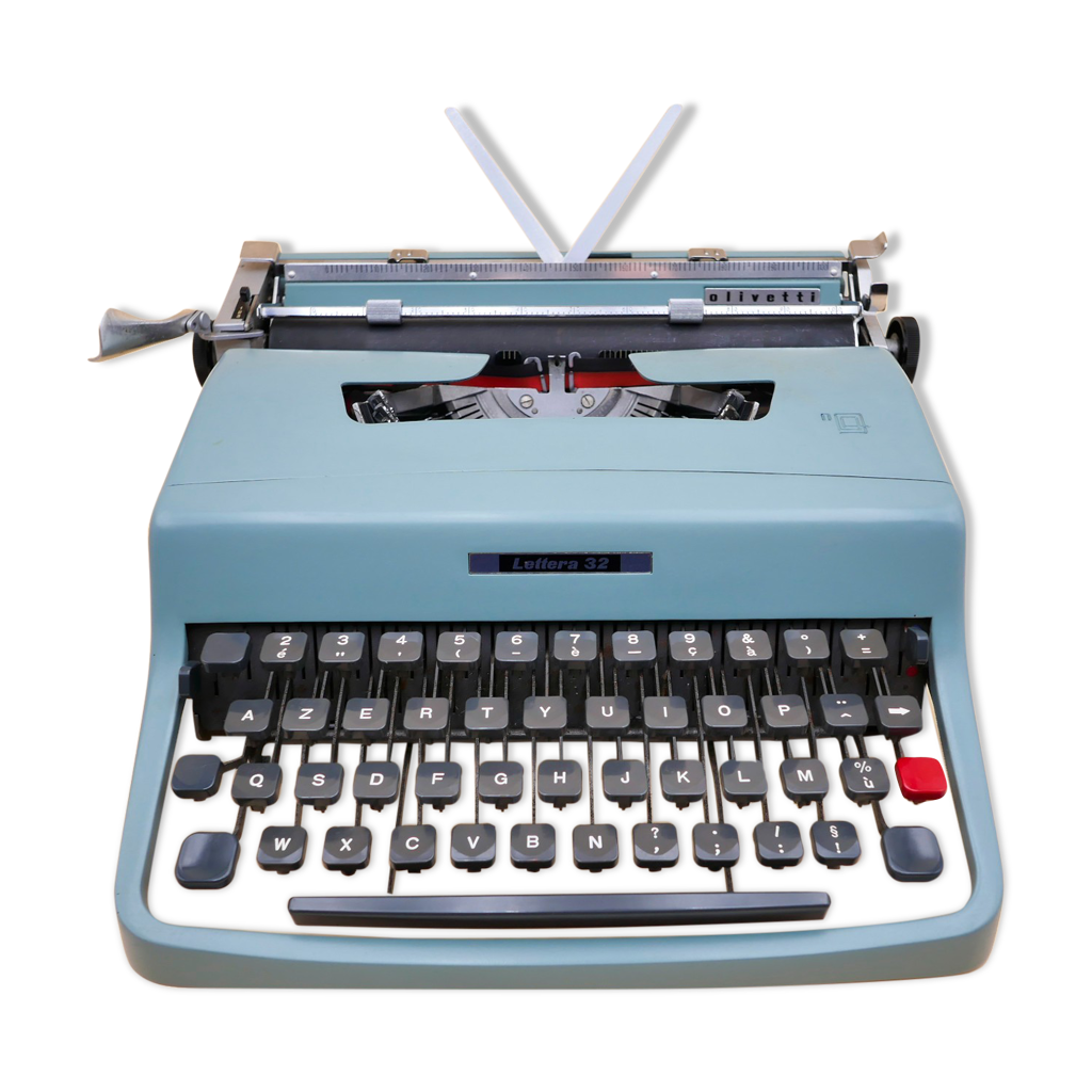 Machine à écrire Olivetti Lettera 32 - révisée ruban neuf avec housse ...