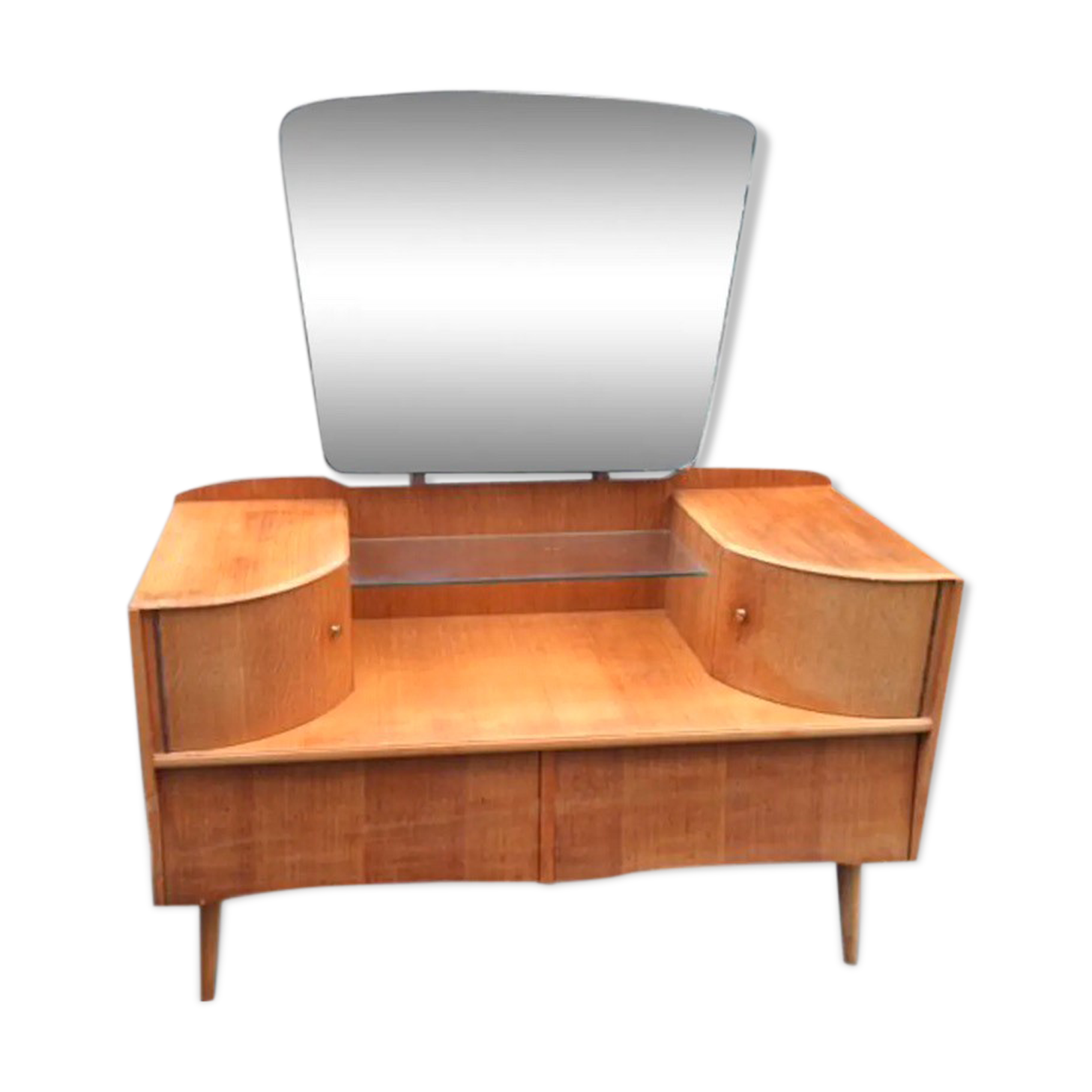 Coiffeuse bois clair 1950/60 | Selency