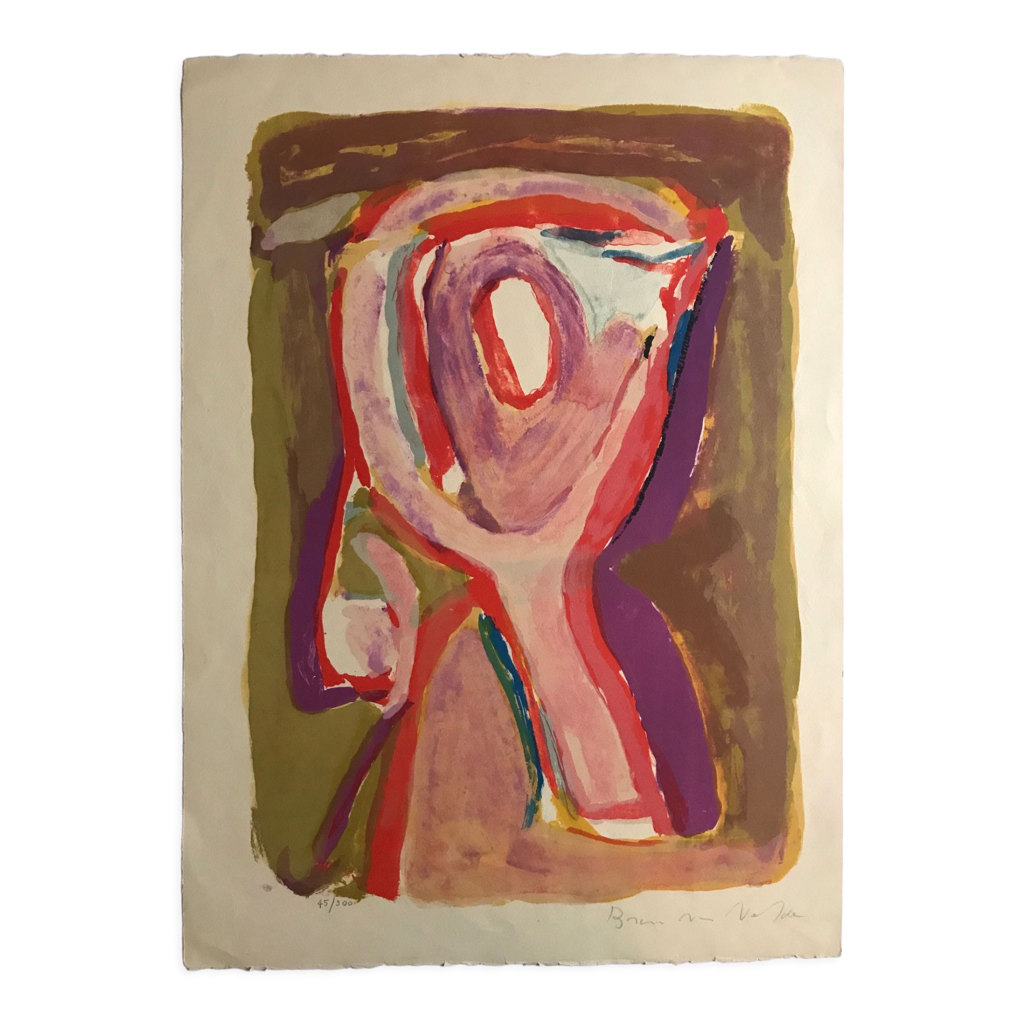 Lithographie originale signée et numérotée de Bram VAN VELDE ...