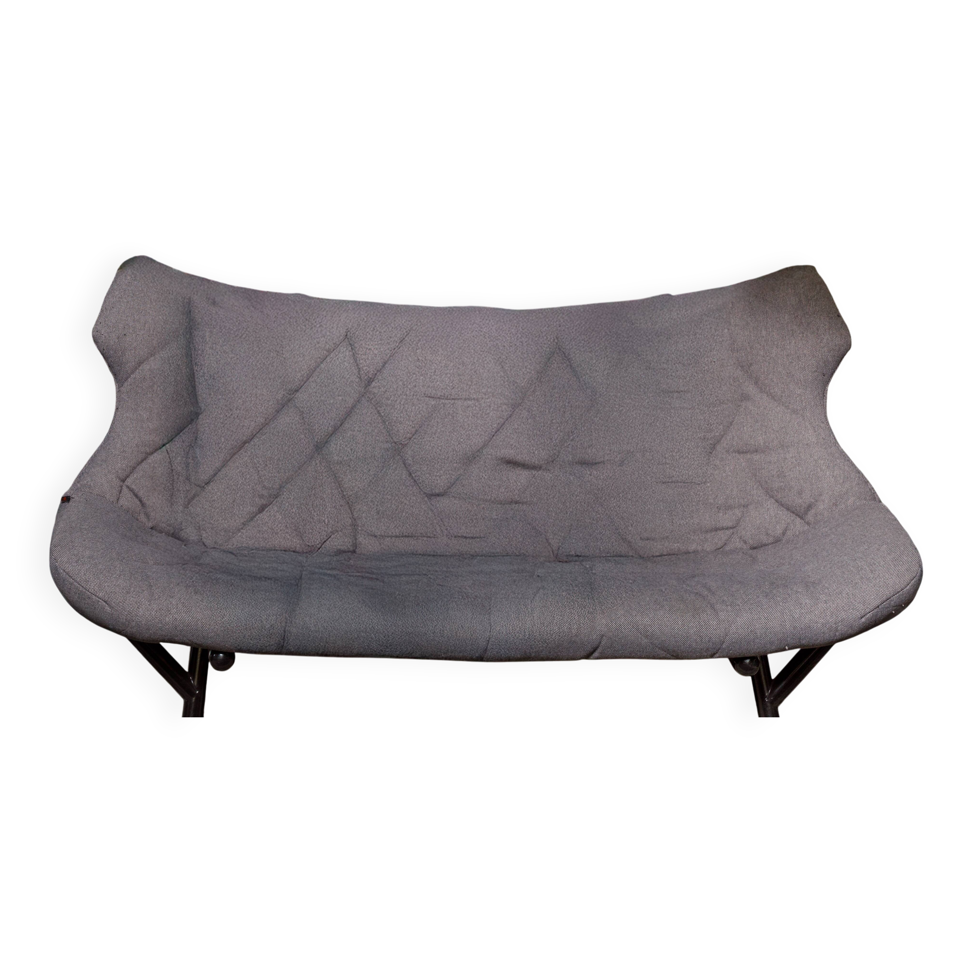 Canapé kartell foliage trevira, gris, structure noire | Selency