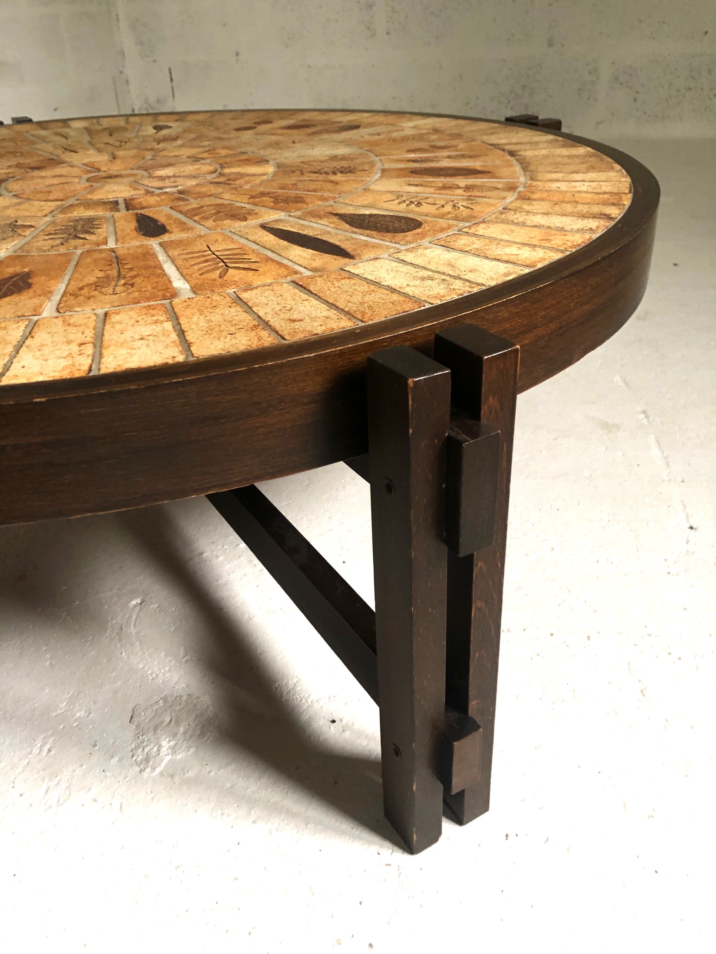 Table basse en ceramique de Roger Capron modèle « herbier » Vallauris | Selency