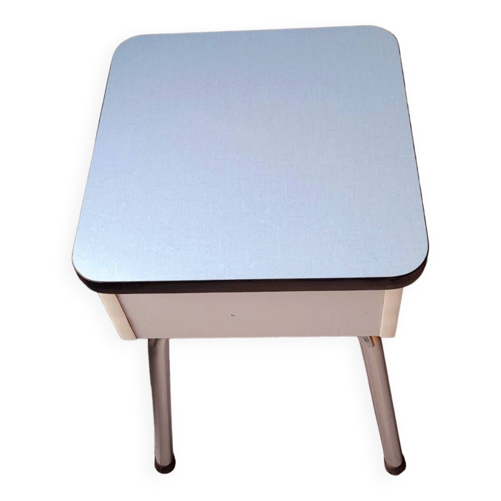 Tabouret coffre en formica 70s | Selency
