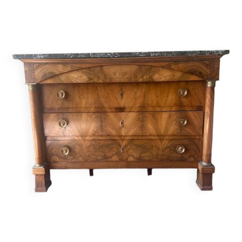 Commode en noyer style Empire | Selency
