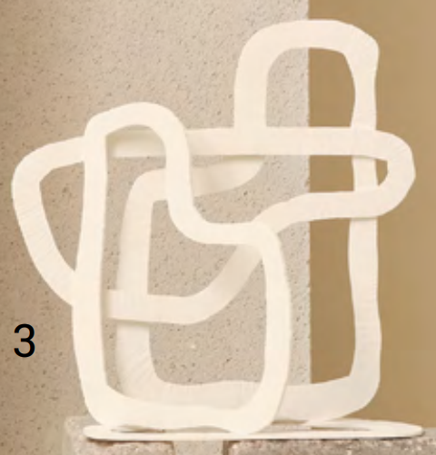 Sculpture lam metal martele blanc - homata | Selency