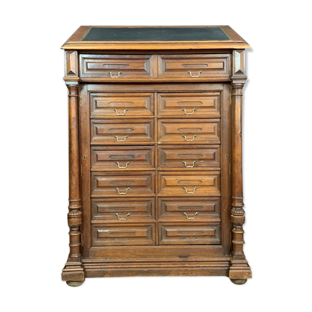 Meuble de Notaire époque Napoléon III en chêne massif | Selency