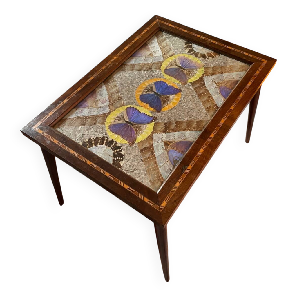Table d’appoint aux papillons | Selency