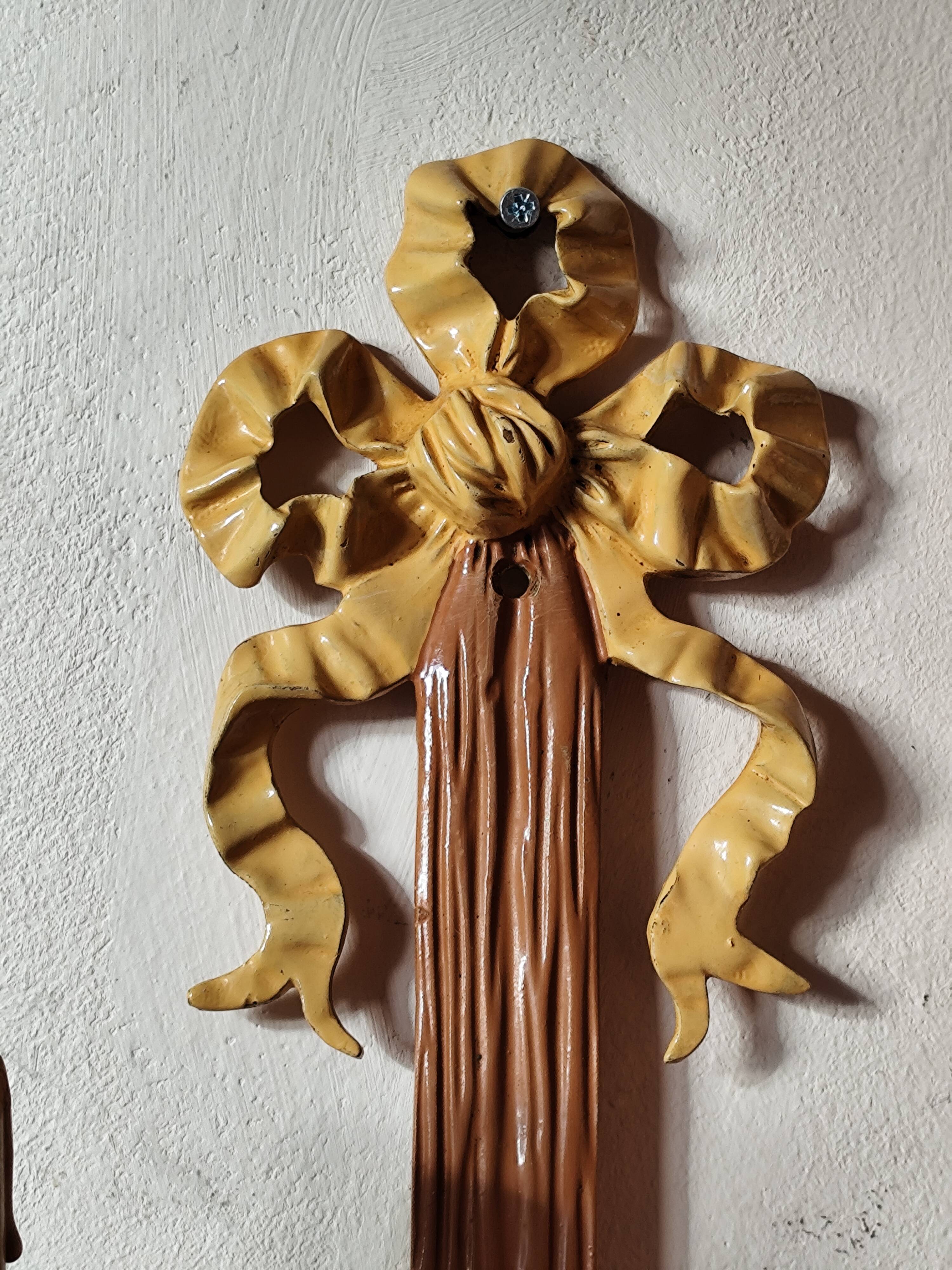 applique murale en métal bronze peint , 2 feux , lampe style Napoléon ...