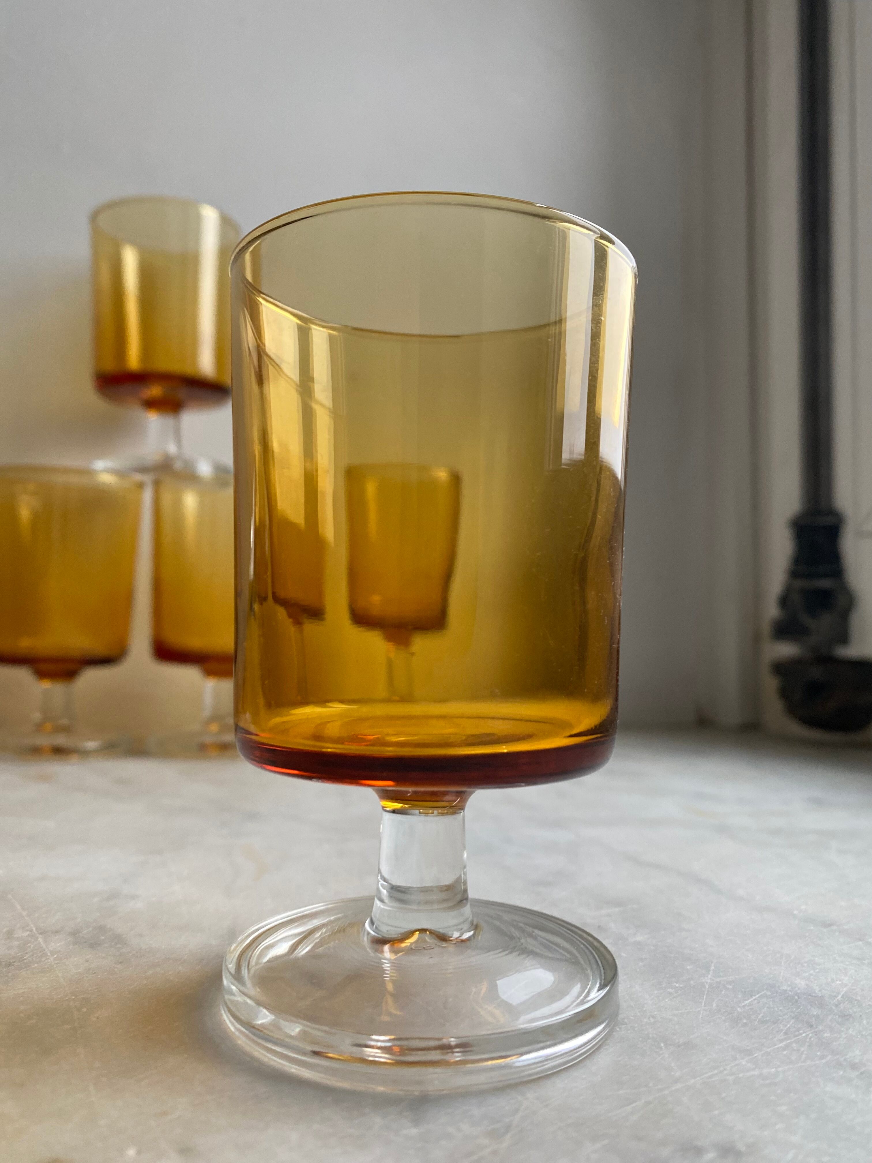Verres à pieds ambrés | Selency