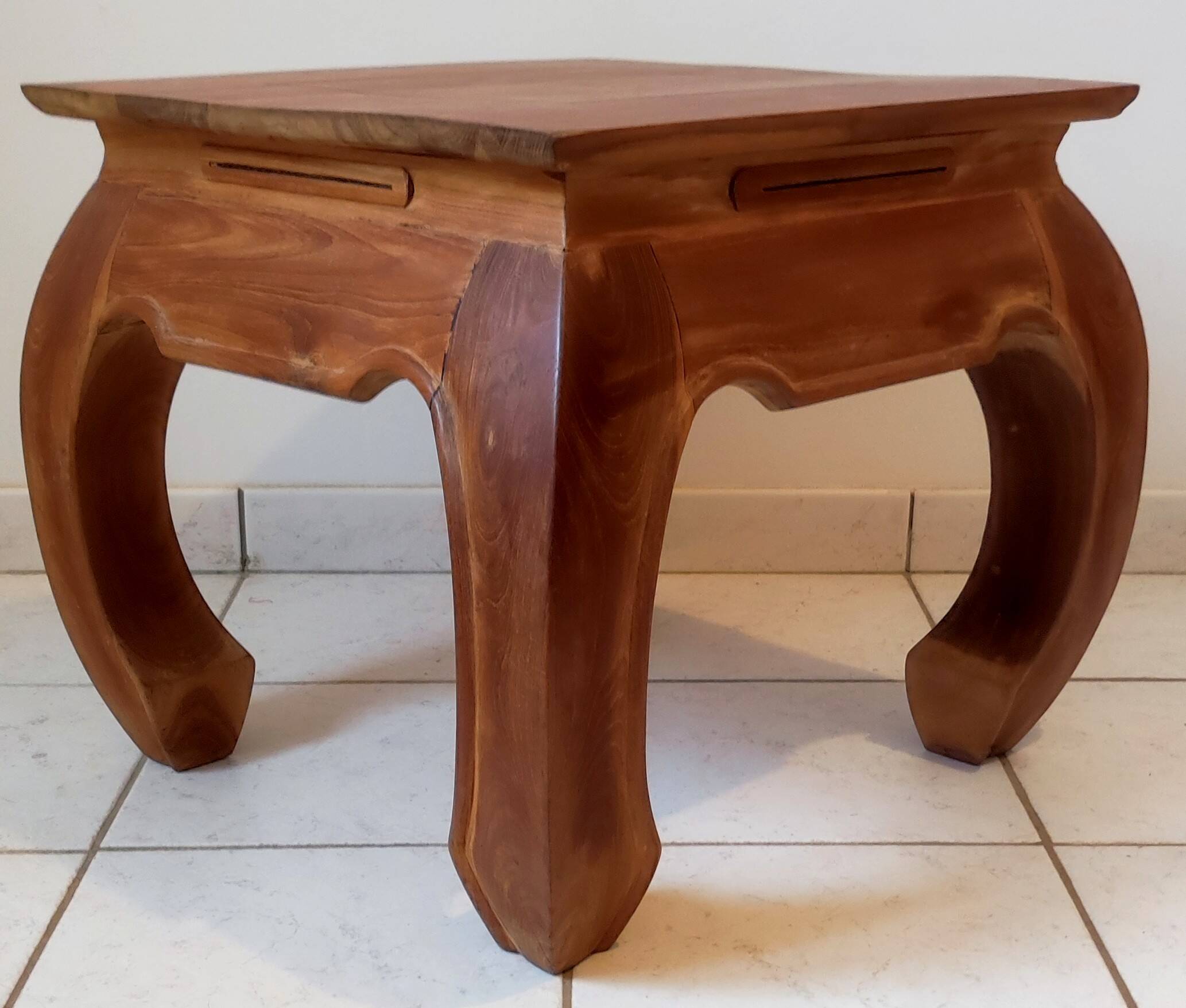 Table basse à opium bois massif | Selency