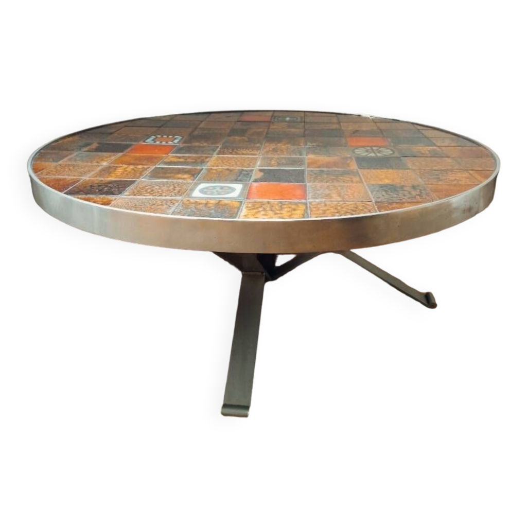 Table basse céramique Roche Bobois 1970 | Selency