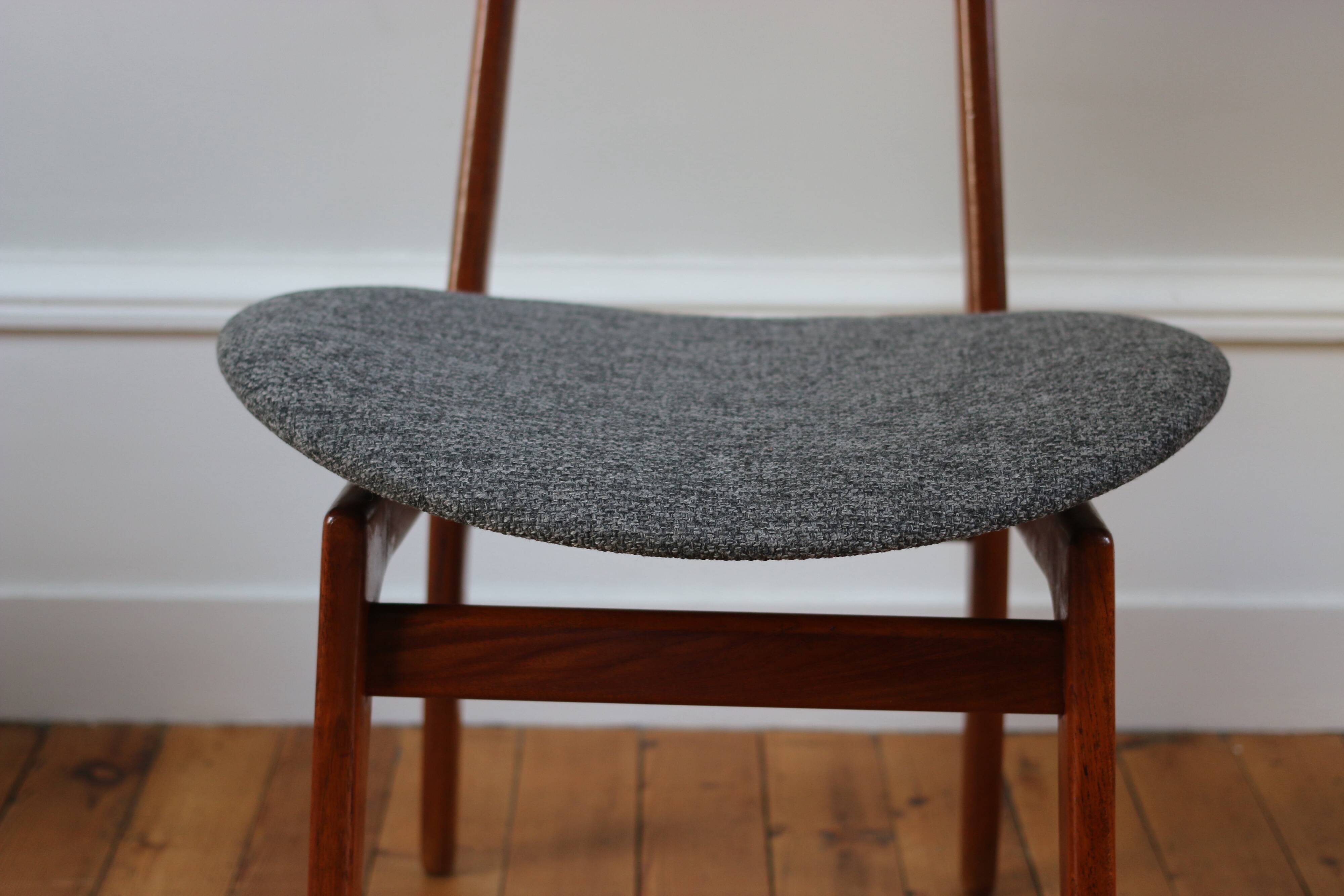 Série de 6 chaises scandinaves teck vintage Wilhelm Wohlert 1960 | Selency