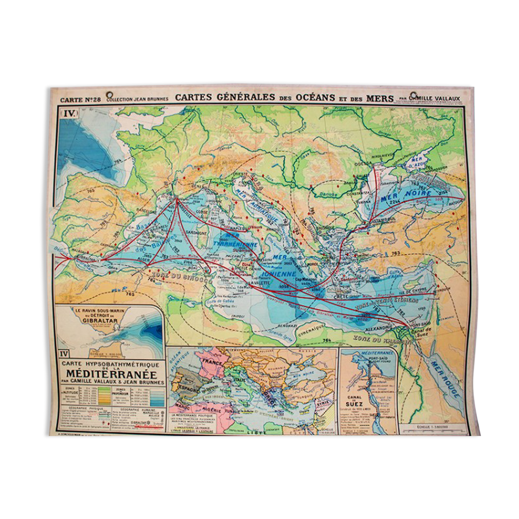 Cartes générales des océans et des mers | Selency