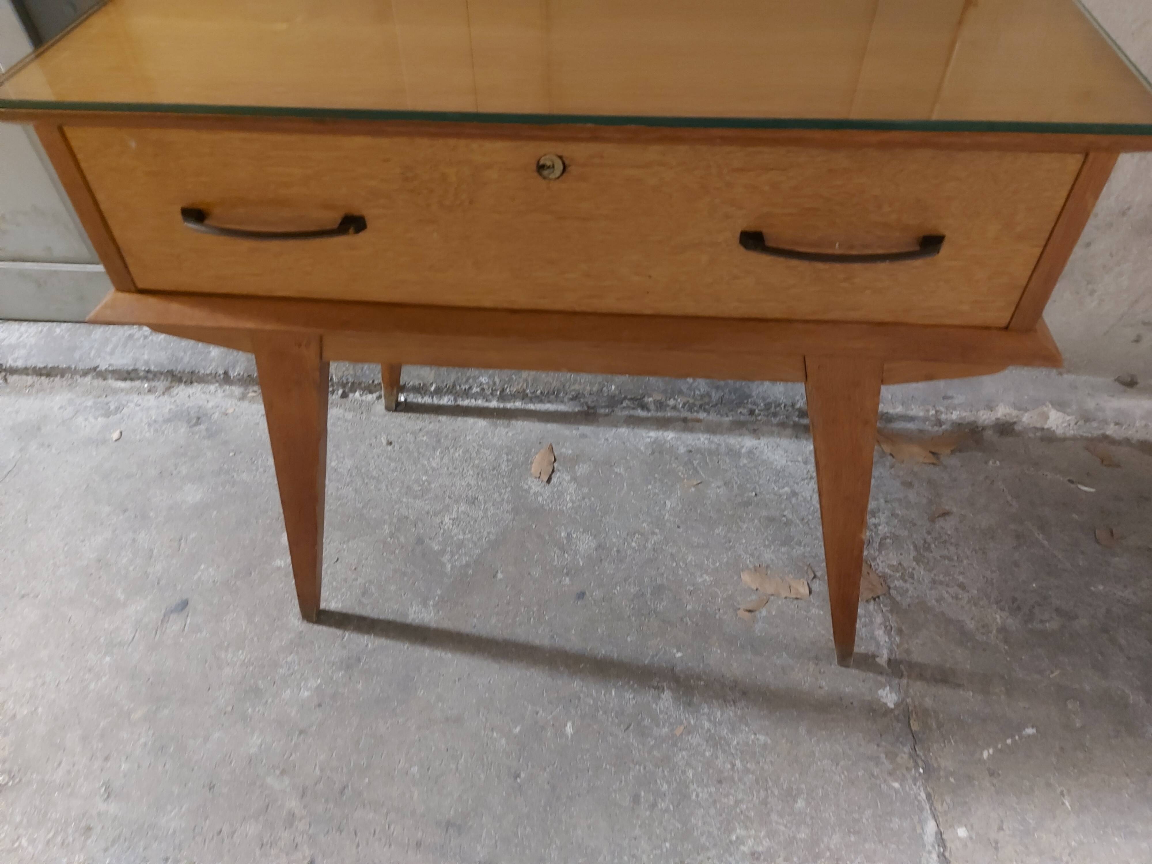 Coiffeuse vintage années 60, pieds compas | Selency