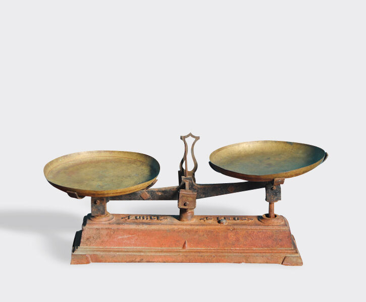 Ancienne balance en fonte Force 5 kilos | Selency