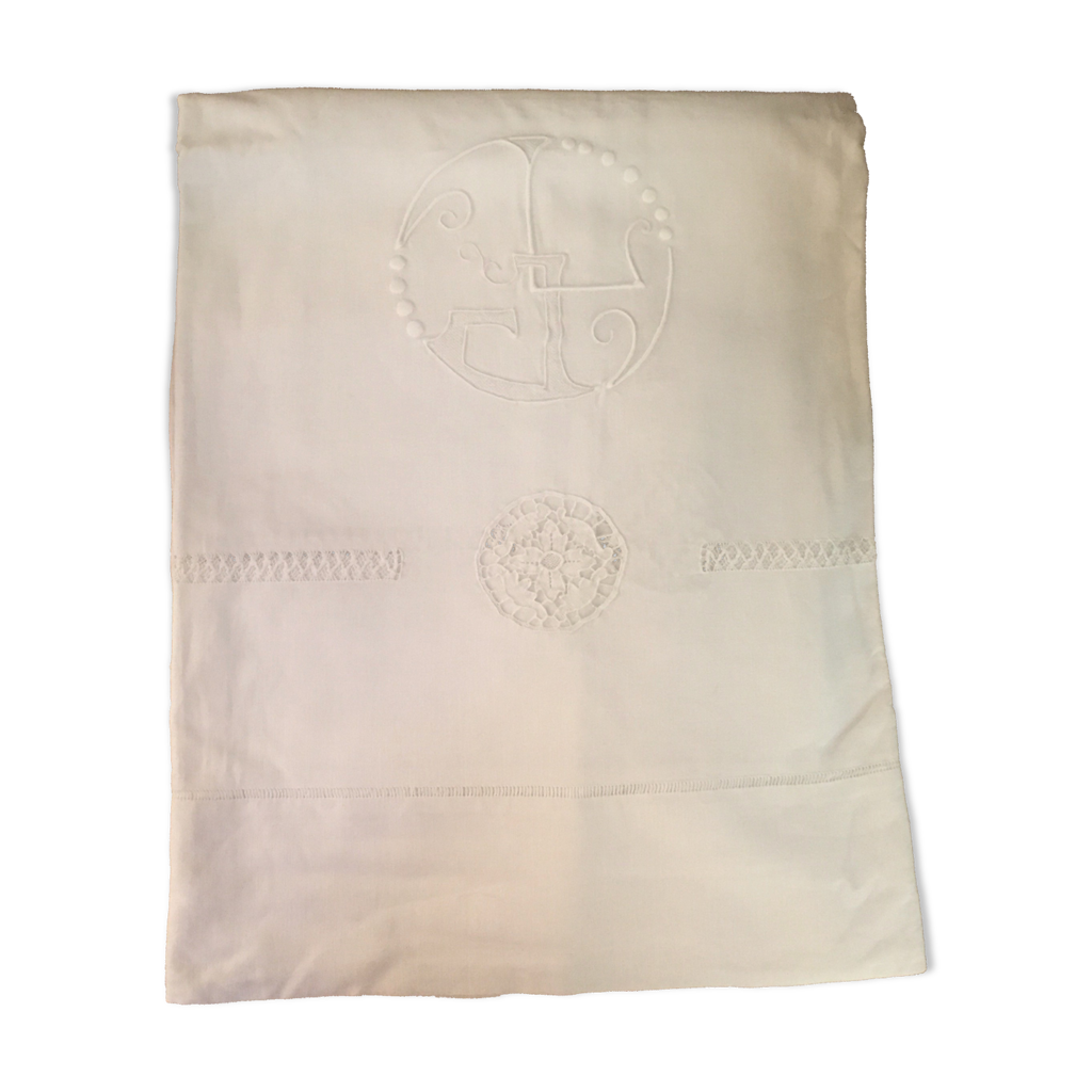 Drap brodé ancien | Selency