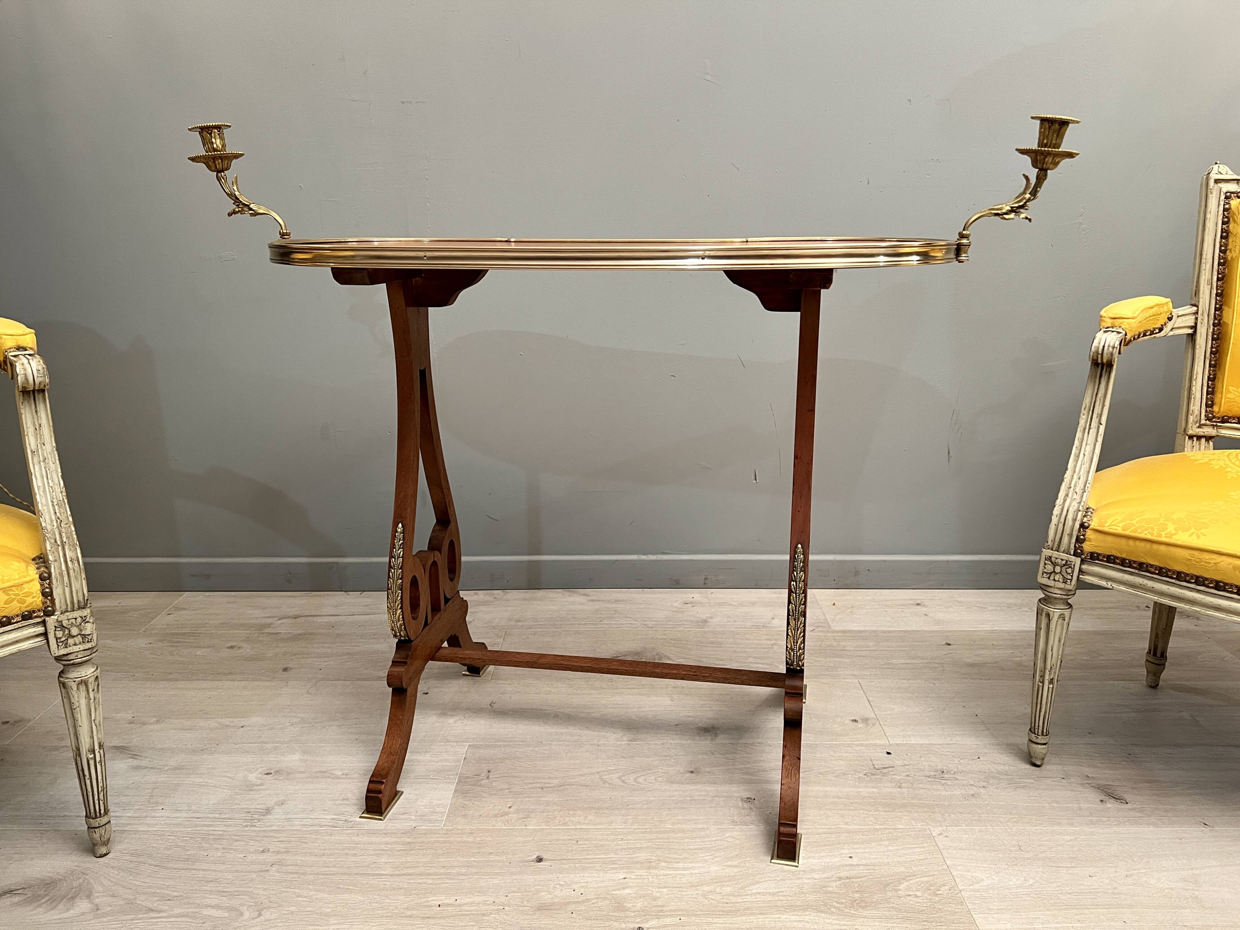 Table ecritoire forme rognon de style Louis XVl acajou époque XlXème | Selency