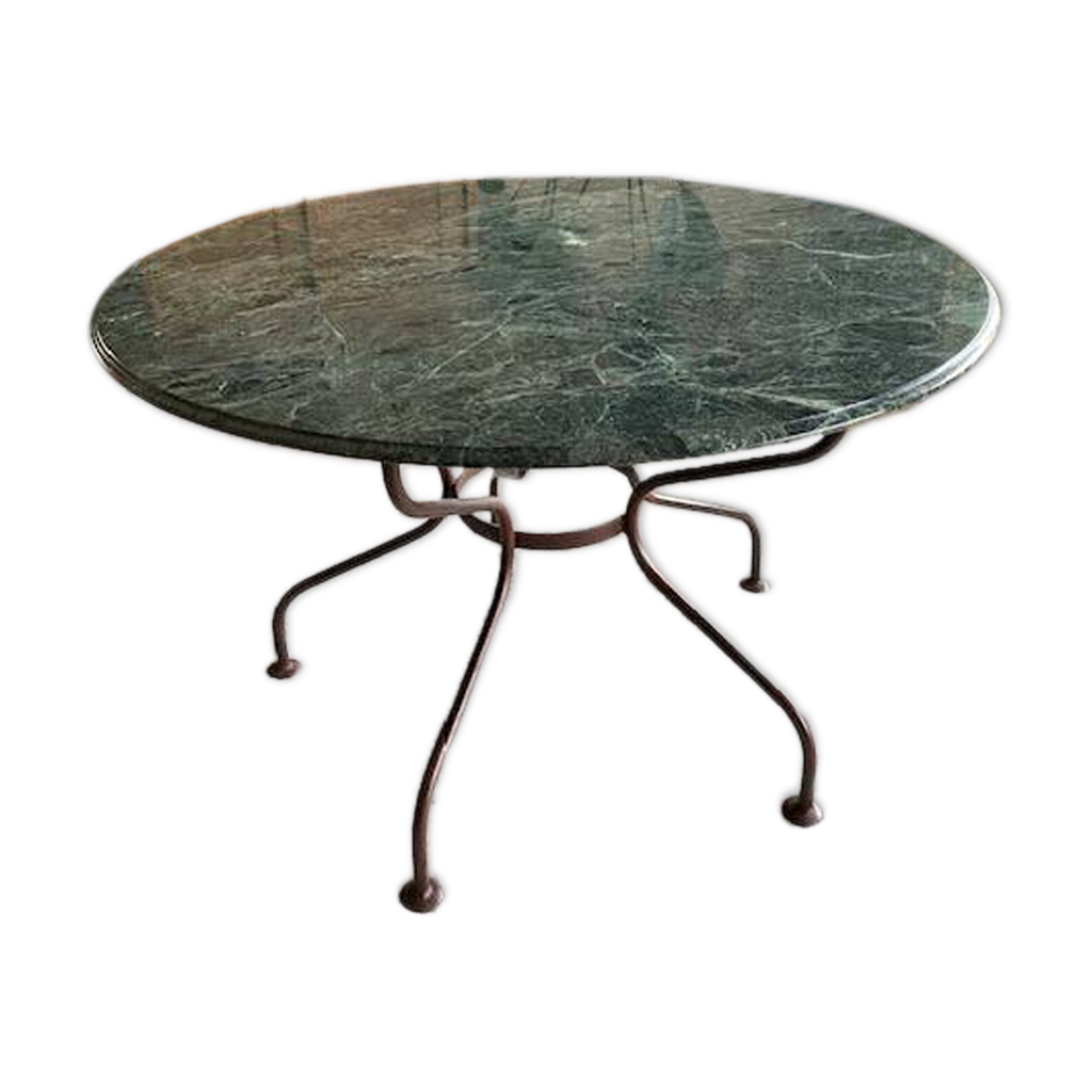 Table ronde en marbre vert | Selency
